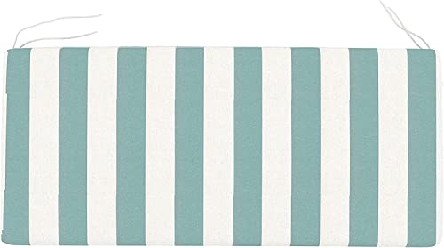 Creative Living Cabana Bench/Settee/Swing Cushion, 48"x18"x3", Aqua Stripe 4 Pound