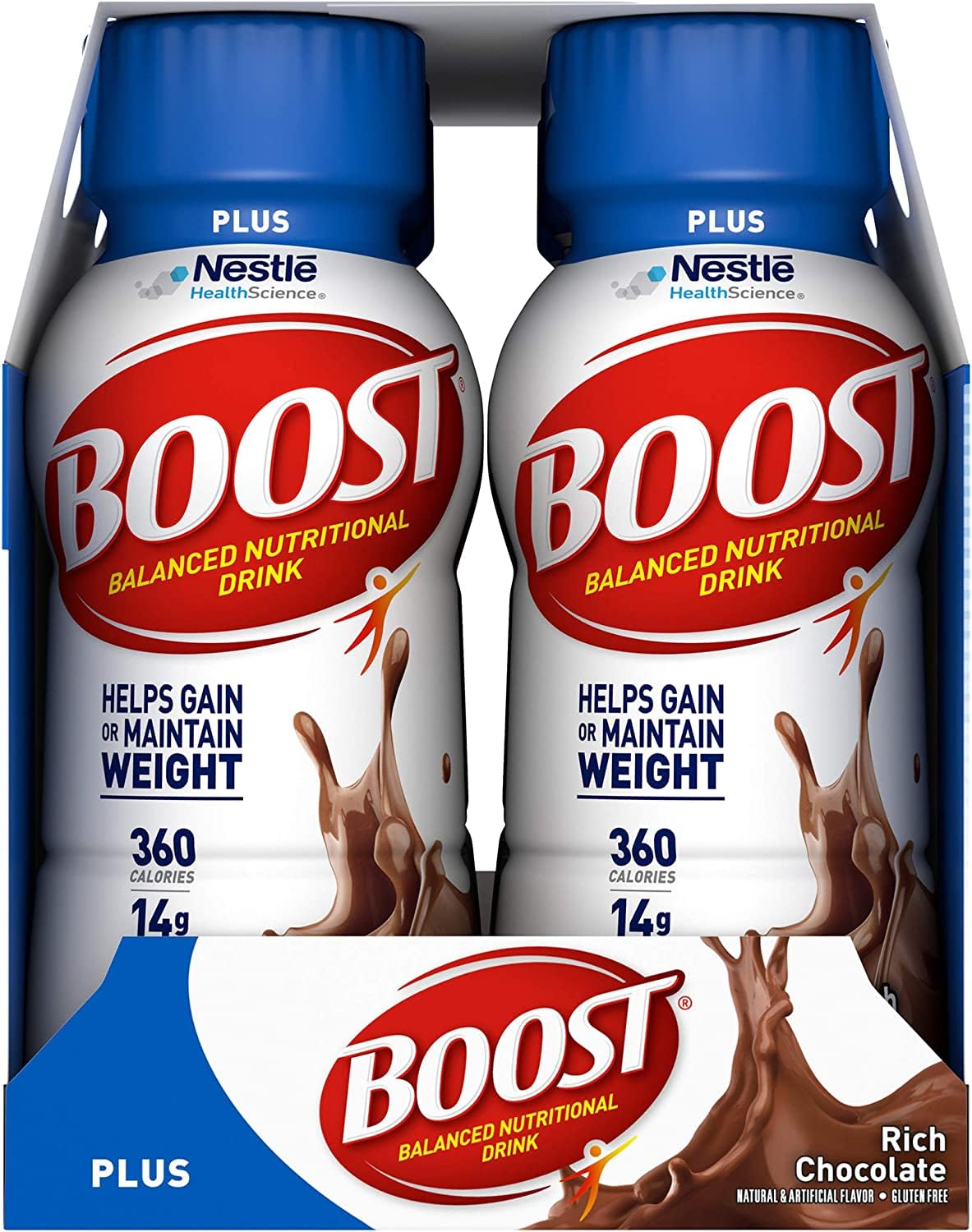 BOOST Plus Rich Chocolate Nutritional Drink, 8 Fl Oz, 6 Pack