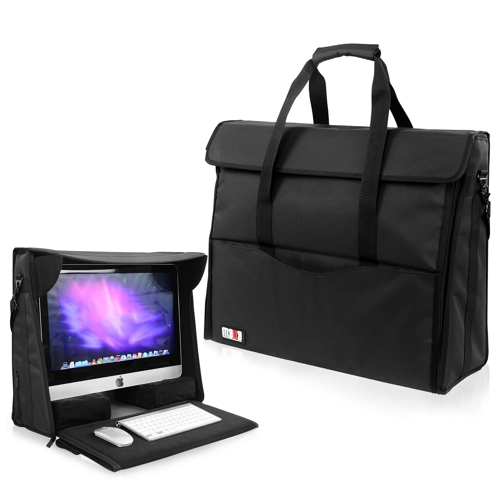BUBM 21.5"/24" Nylon Carry Tote Bag Compatible with Apple iMac Desktop Computer, Travel Storage Bag for iMac 21.5-inch and 24 inch