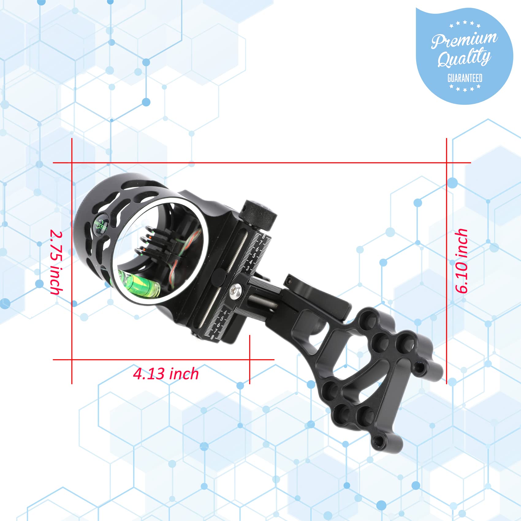 Compound Bow Sights - Bow Sights for Compound Bows, 5 Pin Archery Sights with Light, Four-Way Adjustment Archery Sight