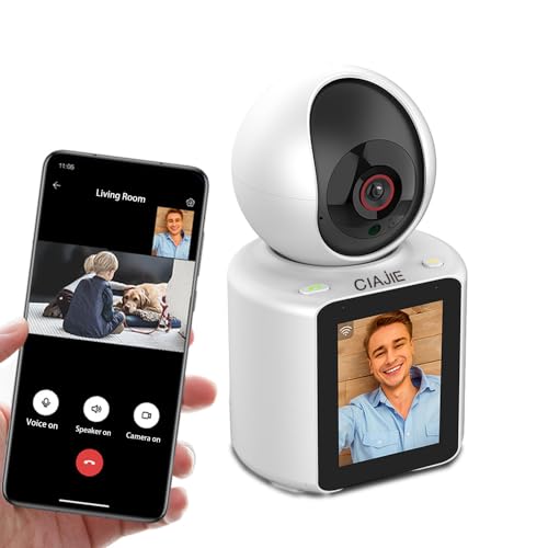CIAJIE Two-Way Video Camera 2.8-inch Screen,Pet Camera,Dog Camera,Indoor Home Nanny Camera,Baby/Elder/Nanny/Dog/Pet Camera with Phone App(Im Cam),360°Smart Security Camera,1080p HD