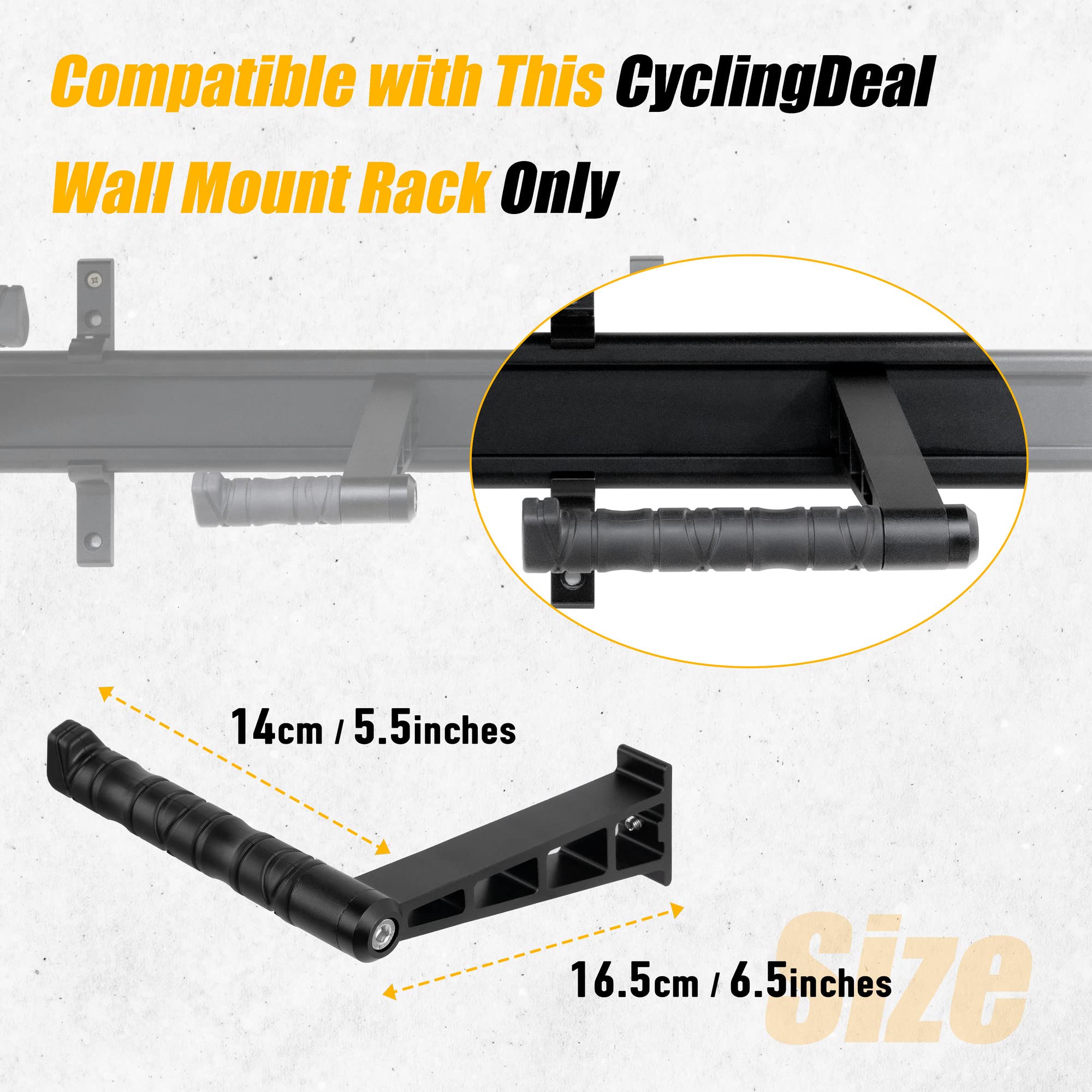CyclingDeal Fat Hanger for Bike Wall Rack - Fat Hanger ONLY - Bicycle Storage - for Road or Mountain Bicycles