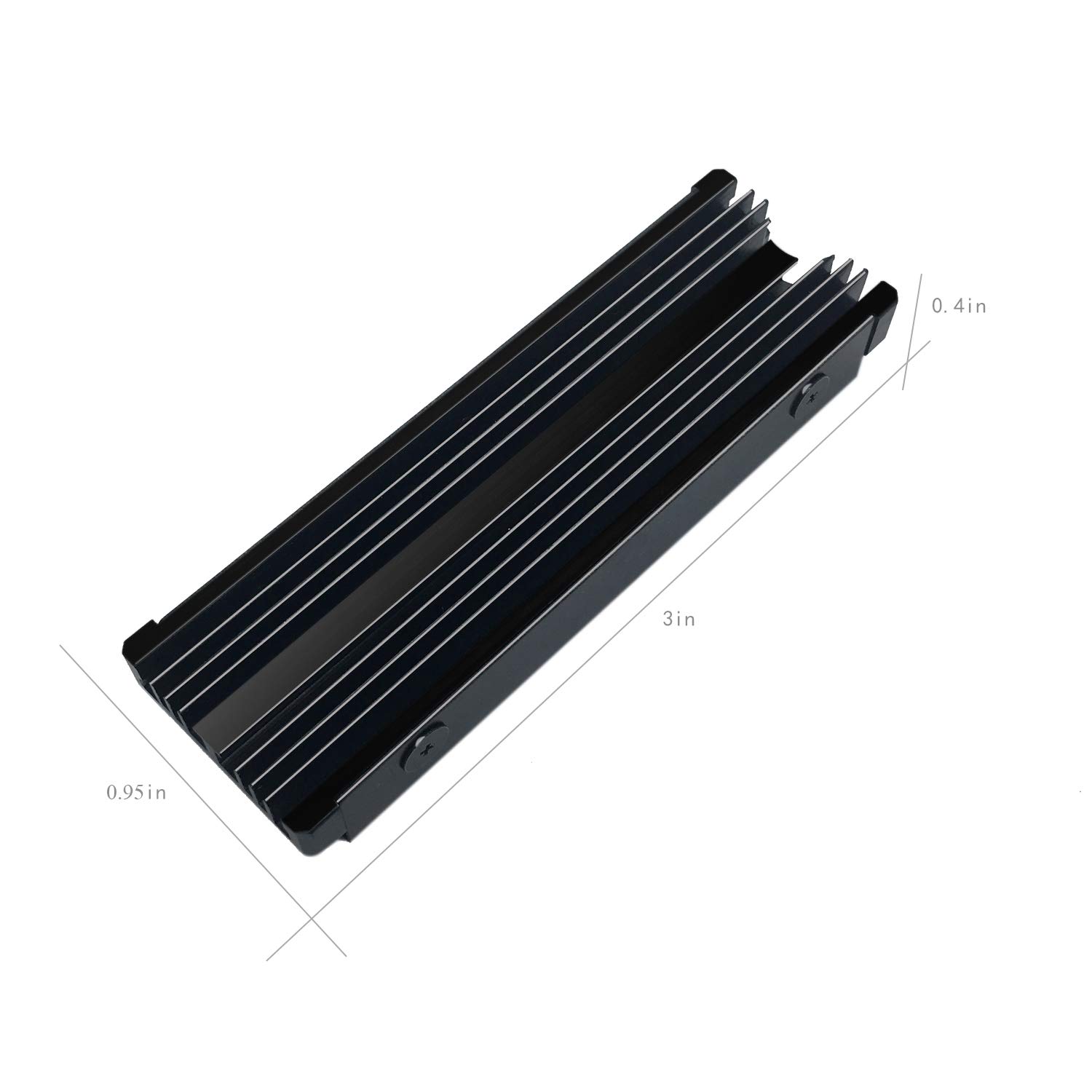M.2 NVMe heatsink, 2280 SSD Heat Sink Support Single Double Sided with Thermal Silicone Pads for PC / PS5 M.2 PCIE NVMe SSD or M.2 SATA SSD-(2PCS)