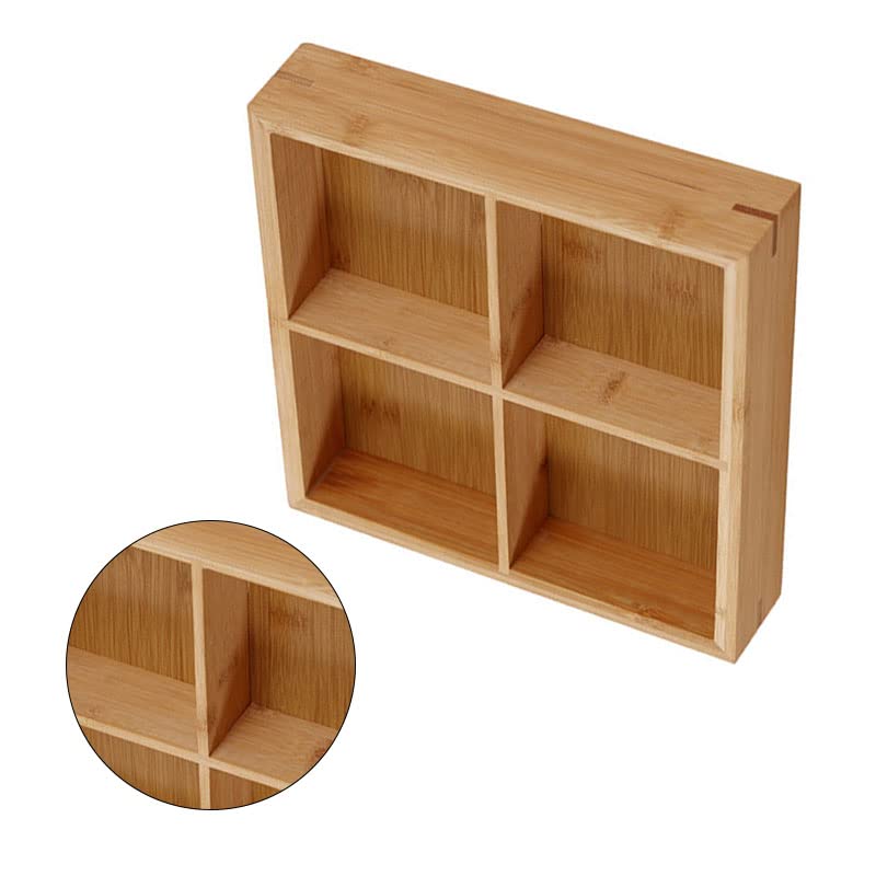 Divided Wooden Tray,Veggie Tray Serving Tray Divided Platter Wooden Food Server Multi Compartments Serving Tray for Hot Pot Restaurants Sushi Plate (4 Compartments)