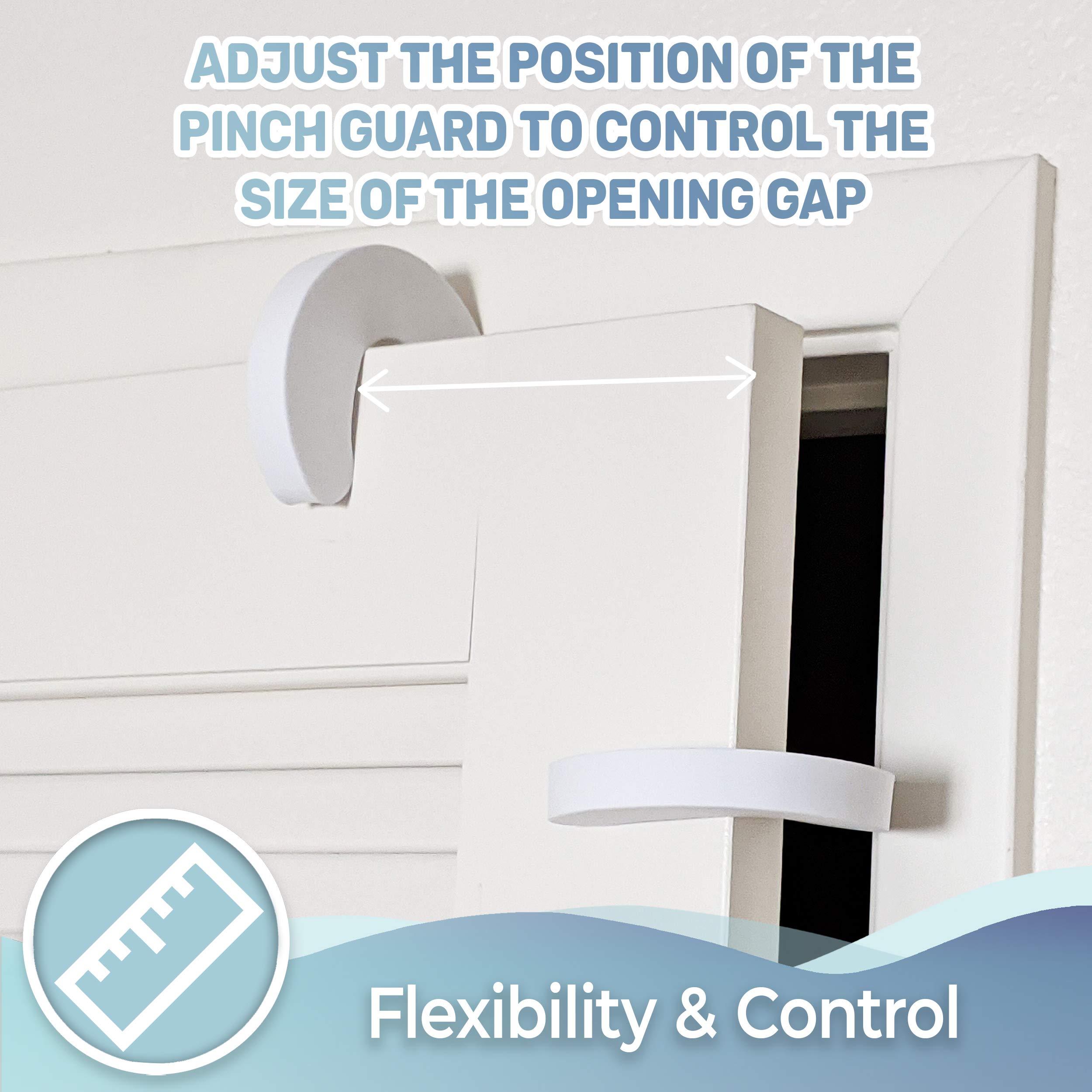 Budding Sprout Durable Door Pinch Guards (6-Pack) Slick-Safe Design, Child Safety, Finger Pinch Protectors