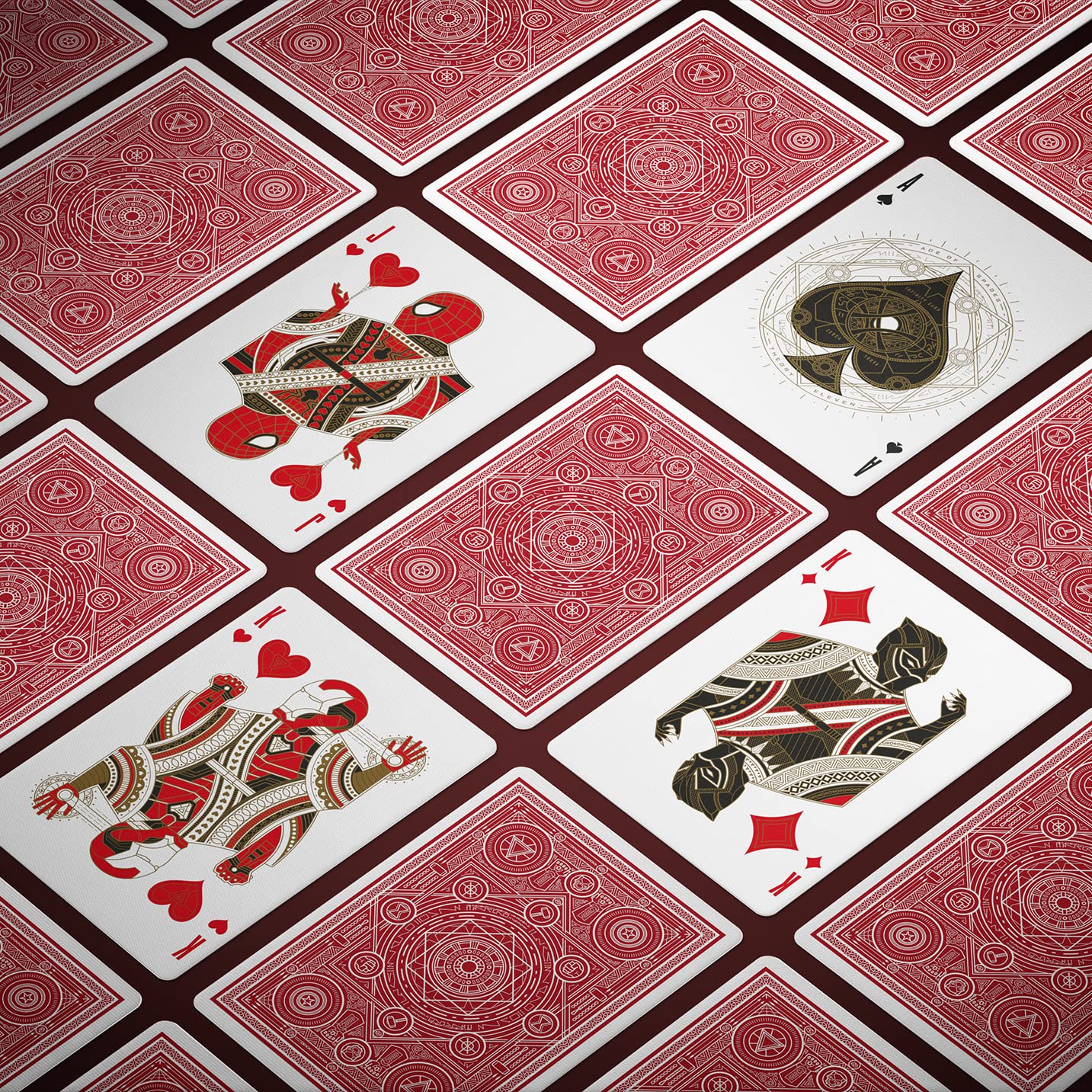 theory11 Avengers Red Edition Premium Playing Cards - Marvel Studios' The Infinity Saga Deck