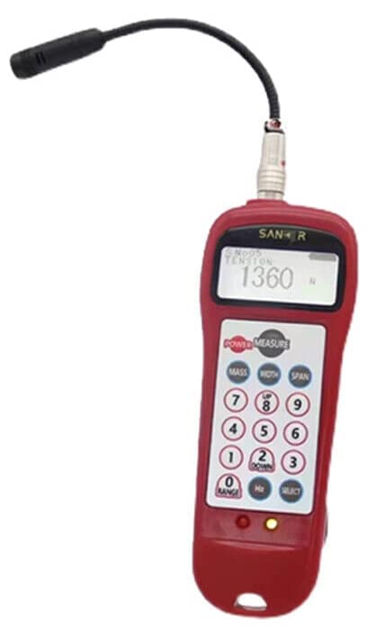 QIUSUO Precise Sonic Belt Tension Meter Sonic Belt Tensiometer Sonic Tension Meter Sonic Belt Meter for Most Belt Types with Frequency Range 10Hz-5000Hz Tension Range 0.01-99900N LCD Backlit Display