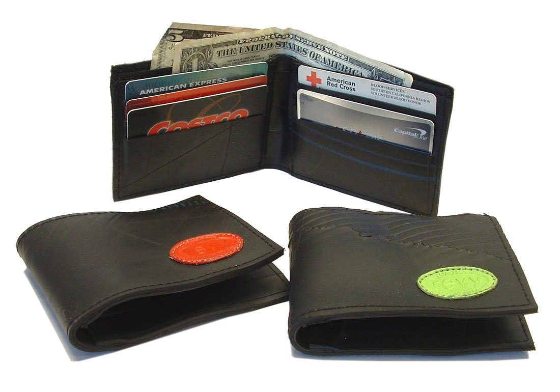 Recycled Rubber Tire Wallet with Logo - Fair Trade.