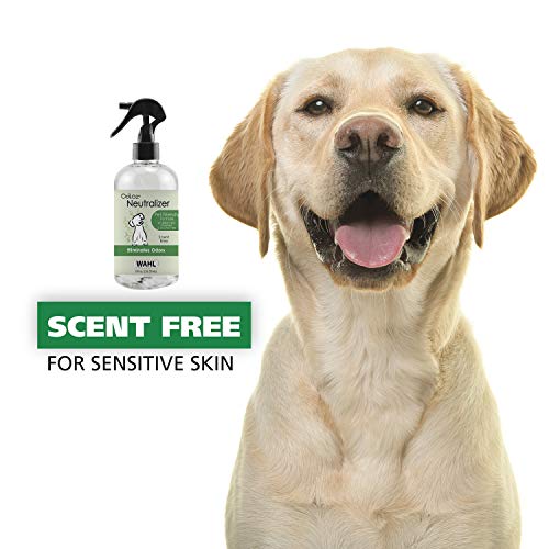 WAHL Scent Free Pet Odor Neutralizer Spray for Dogs Skin and Coat Perfect for Between Baths β 8 oz β Model 820012