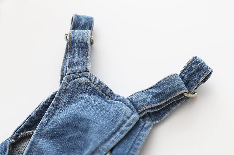 GUAGLL Pet Dog Clothing Washed Denim Comfort Stretch Jeans