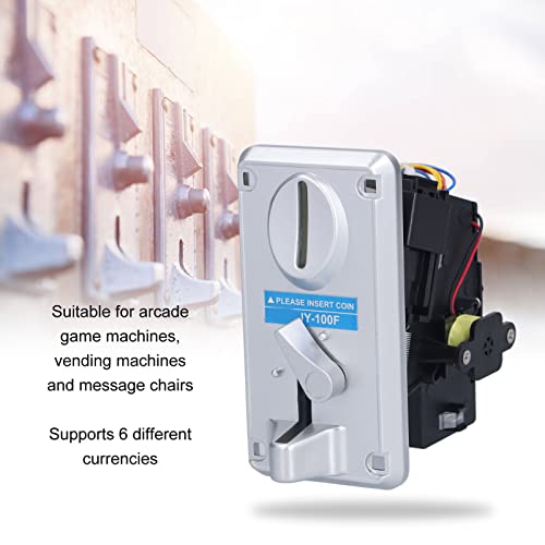 Zerodis Coin Acceptor Coin Selector Supports 6 Different Currencies Multi Signal Output for Arcade Game Machines