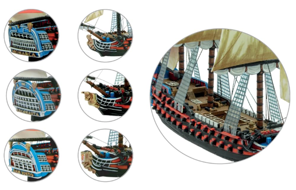 Warlord Black Seas The Age of Sail Spanish Navy 3rd Rates of Renown for Black Seas Table Top Ship Combat Battle War Game 792013002