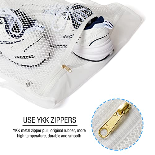 MIFNRO Sneaker Wash and Dry Bag for Dryer, Sneaker Drying Bag for Laundry, with 4 Suction Cup Hooks for Easy Installation, Use YKK Zipper(1 M )