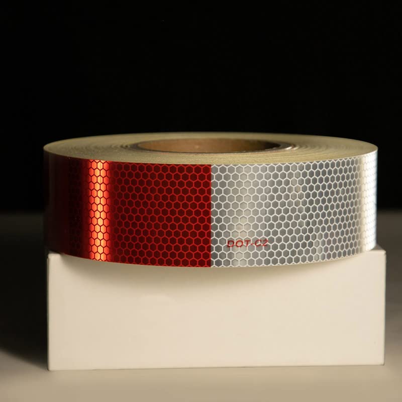 Reflective Tape Conspicuity Stickers for Trailer, Container Rim, Truck Reflectors, Length 150ft, DOT C2 Certified, R6"XW6", Weatherproof, Strong Adhesive High Intensity Escort for Safety