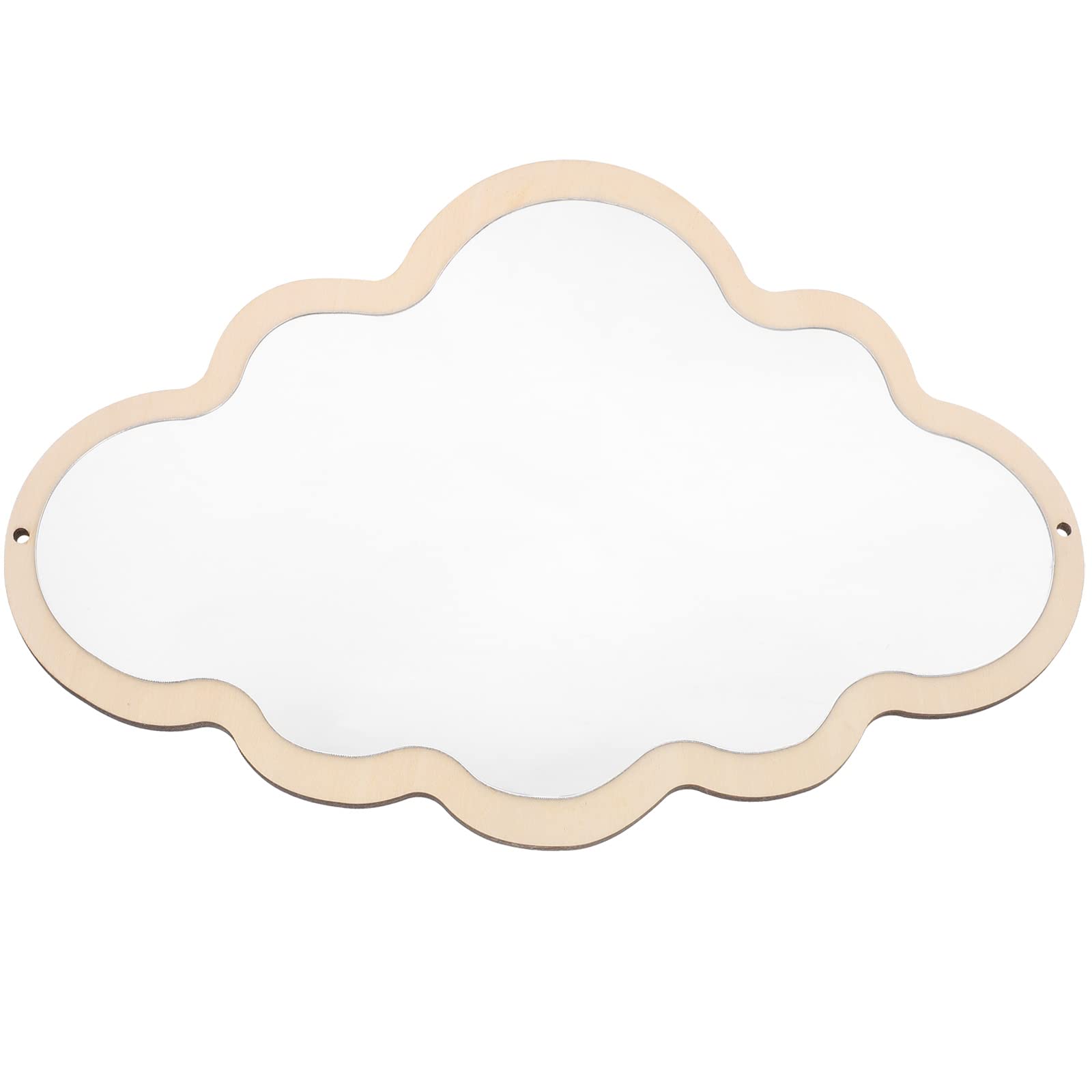 Mirror Nordic Cloud Mirror Wooden Cartoon Wall Sticker Mirror Decorative Mirror for Nursery Bedroom