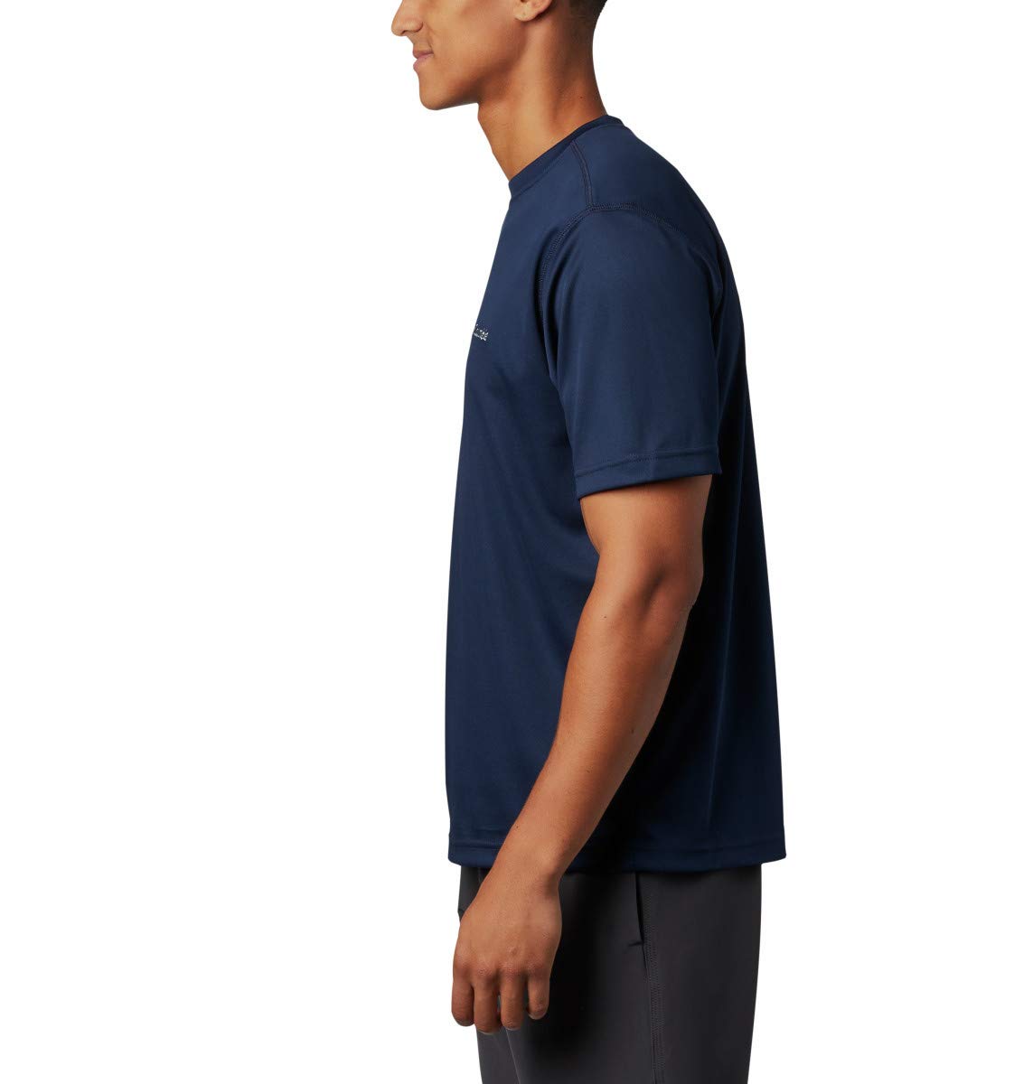 Columbia Men's Meeker Peak Short Sleeve Crew, Collegiate Navy, Medium