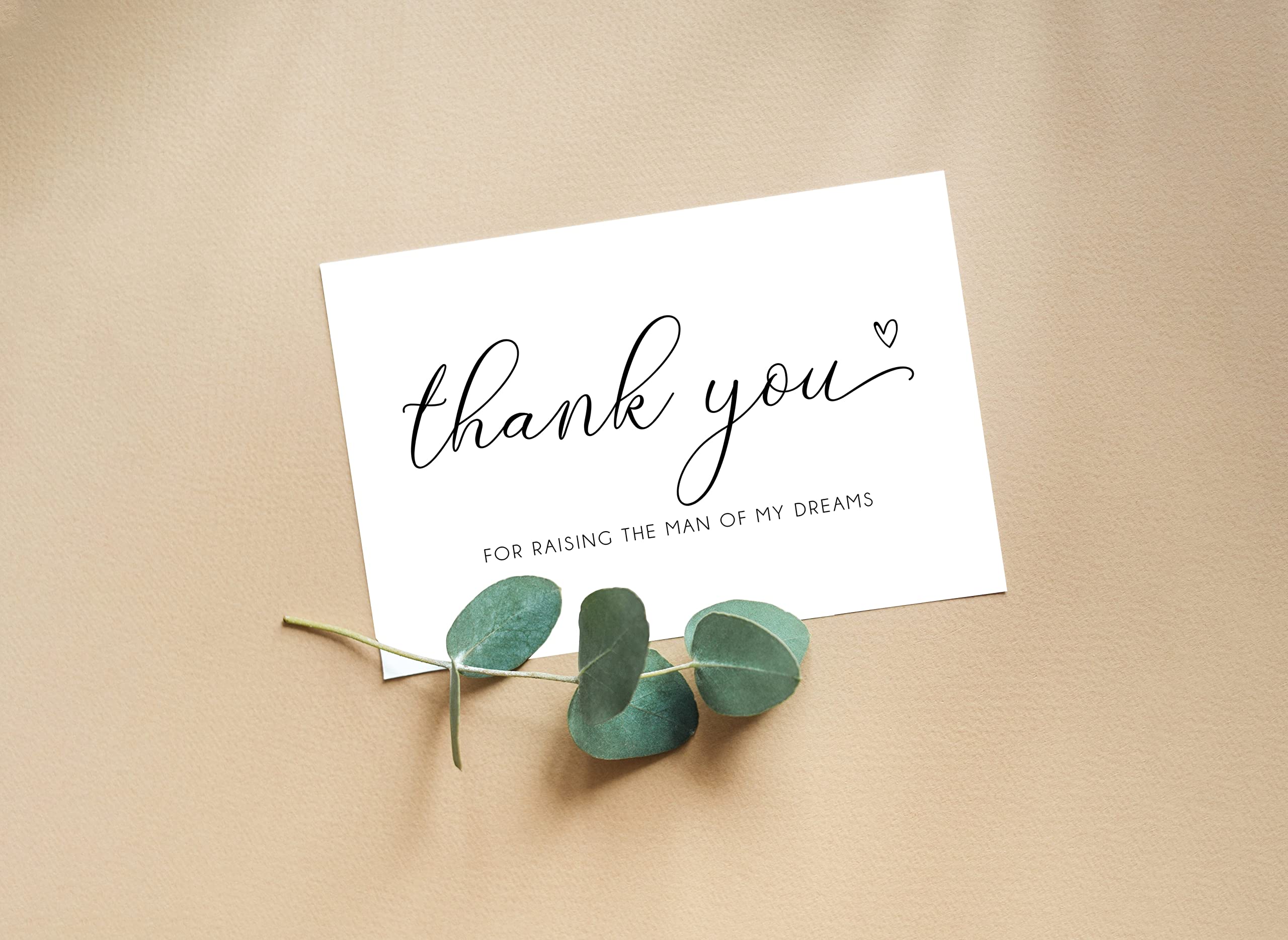 Thank You For Raising The Man Of My Dreams Wedding Day Card - Mother In Law To Be Gift From Bride For Grooms Parents