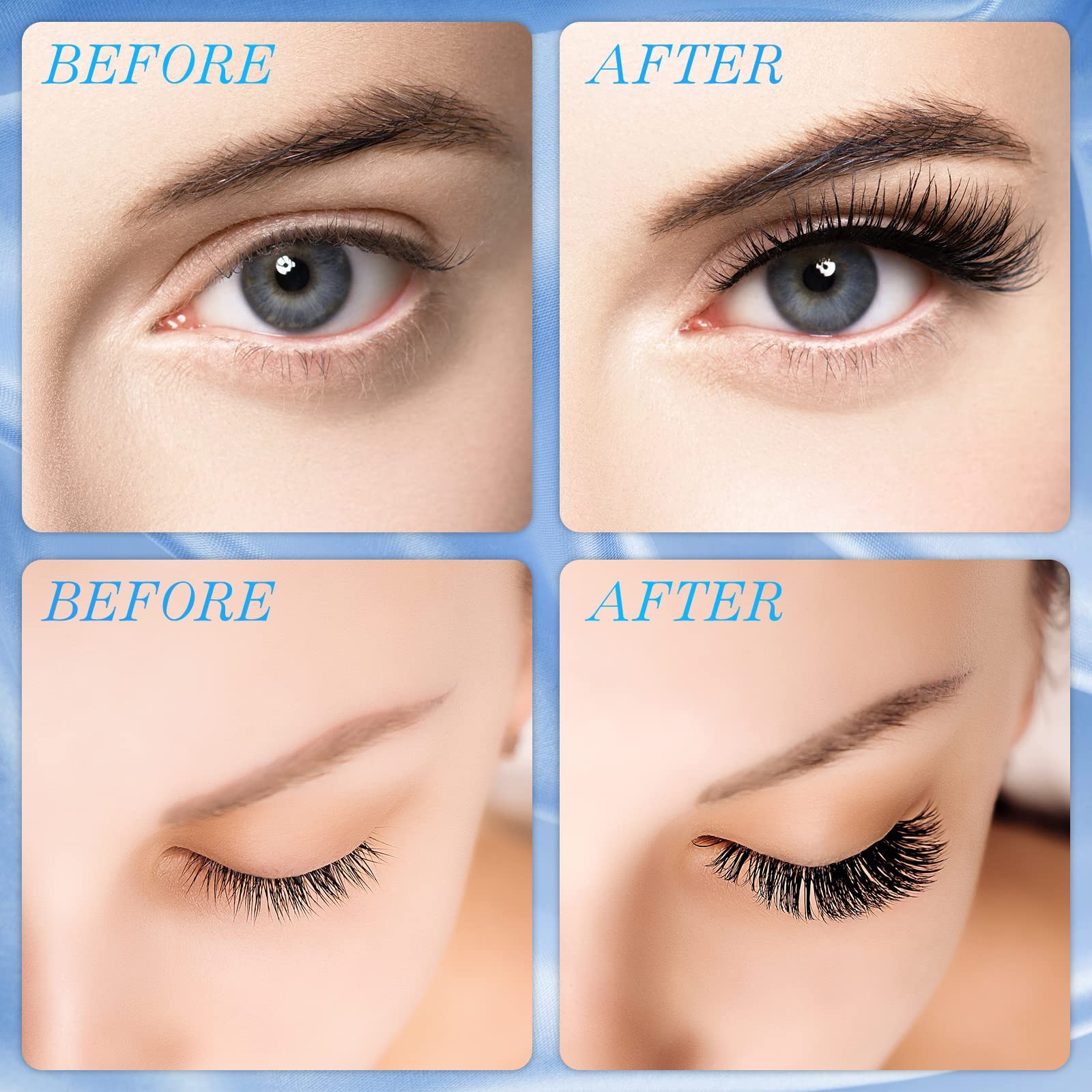 EEARLLER Magnetic Eyelashes Kit Natural Look, Fake Short Small Magnetic Lashes with Soft Brush& Long-lasting Eyeliner- Easy to Use & Remove