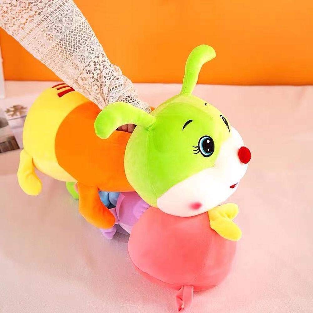 Multicolor Caterpillar Stuffed Animal Big Hugging Pillow Cute Plush Soft Pillow Doll,Giant Plush Toy,Gifts for Girl Boy Babies Birthday (27.5inch/70cm)