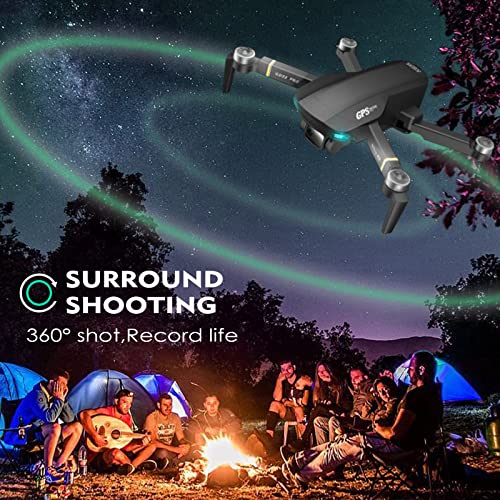 NEW Drone Pro Obstacle Avoidance GPS Drone with 4K EIS Camera for Adults Beginner Professional Foldable FPV RC Quadcopter with Brushless Motor, Auto Return Home, Selfie, Follow Me, Waypoints Fly , Circle Fly, Auto Hover, Headless Mode with Carrycase (GD93