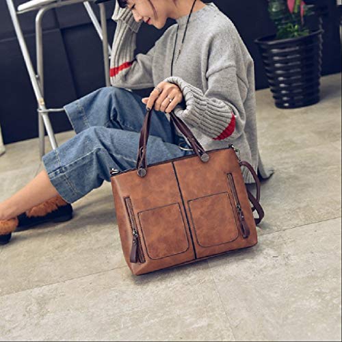 CZDYUF Women's Satchel Handbags Top Handle Purses Shoulder Bags Vegan Leather Tote for Ladies with Long Strap (Color : D)