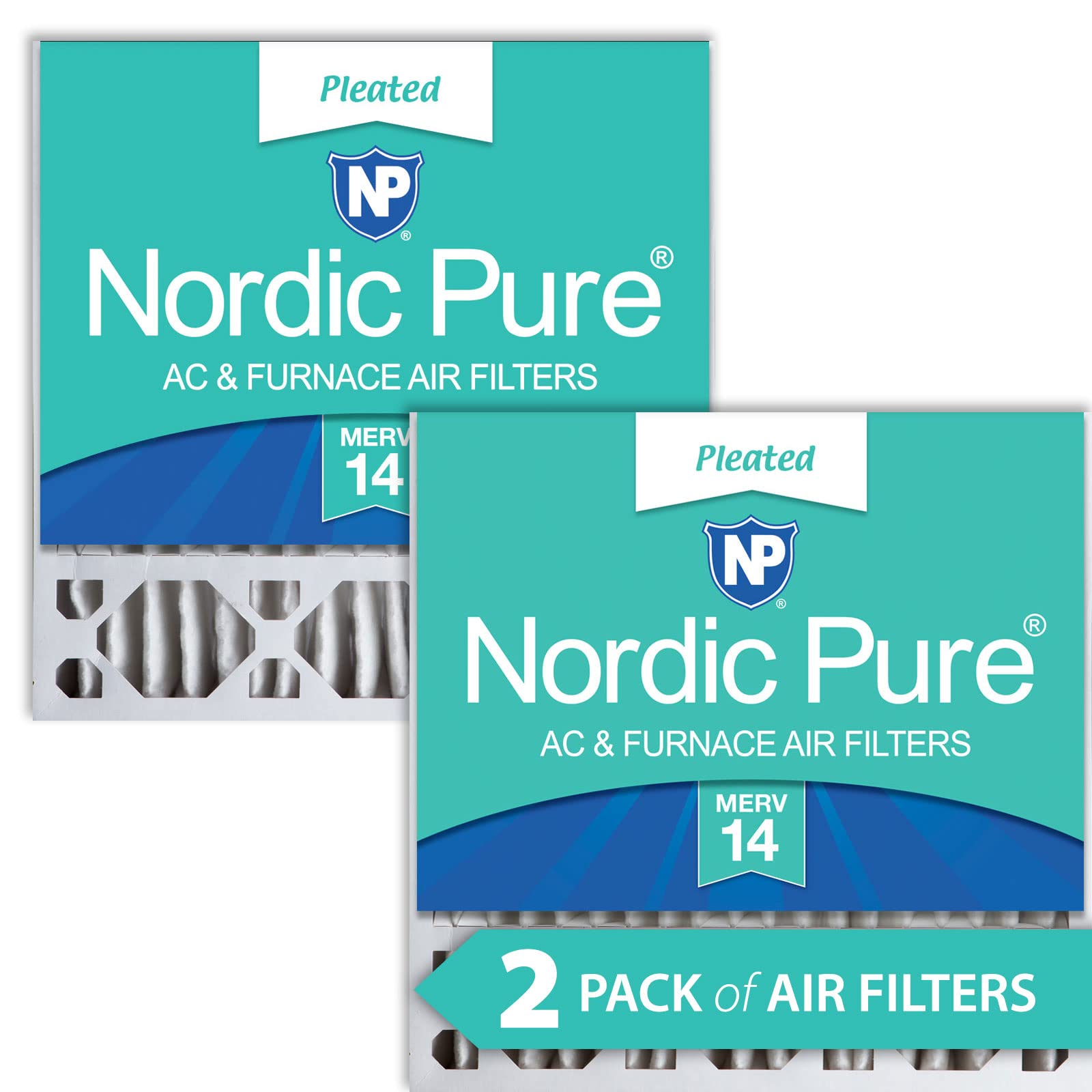Nordic Pure 20x20x5 (19_5/8 x 19_7/8 x 4_3/8) Honeywell/Lennox Replacement MERV 14 Air Filters 2 Pack