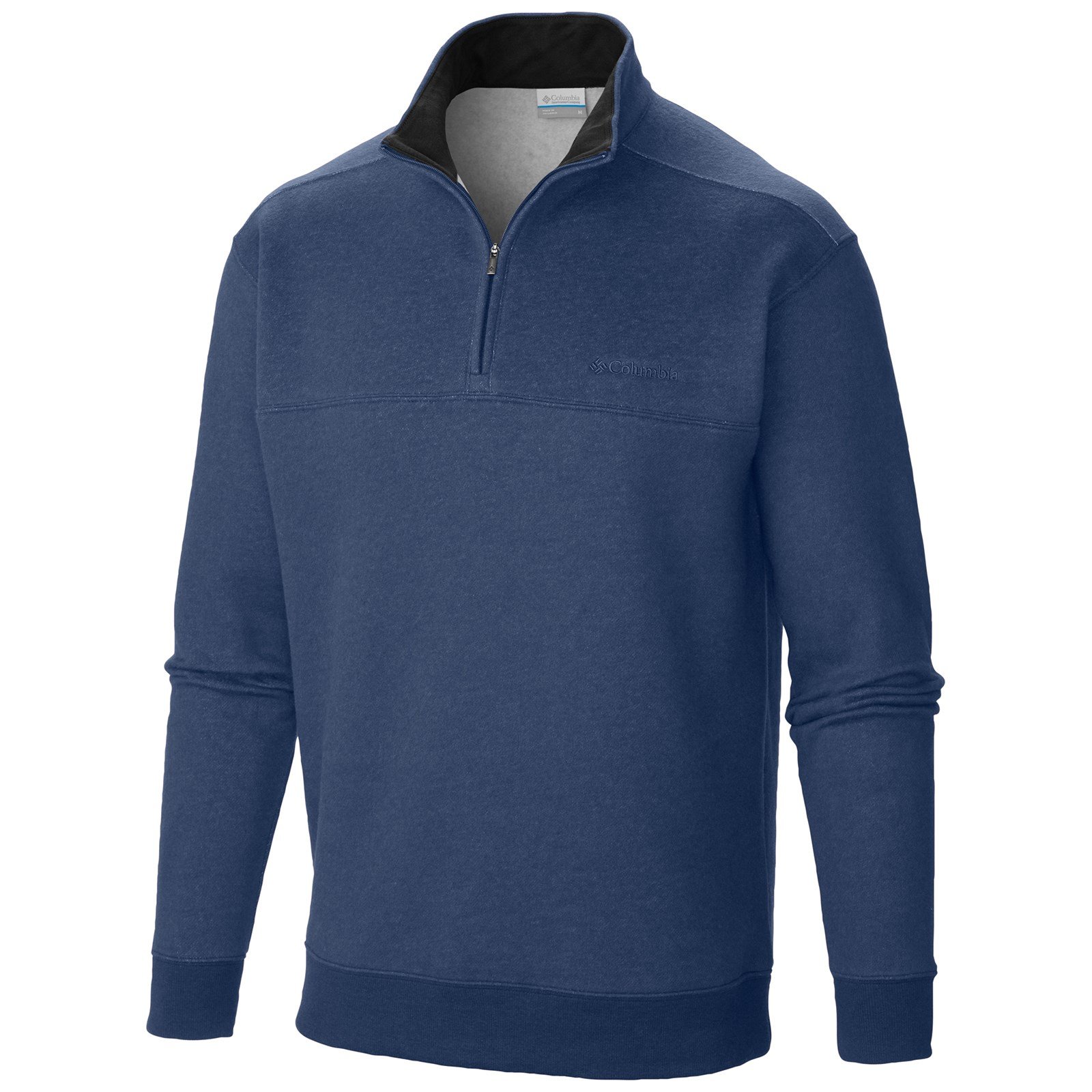 Columbia Men's Hart Mountain II Half Zip Jacket, Navy Blue, Large