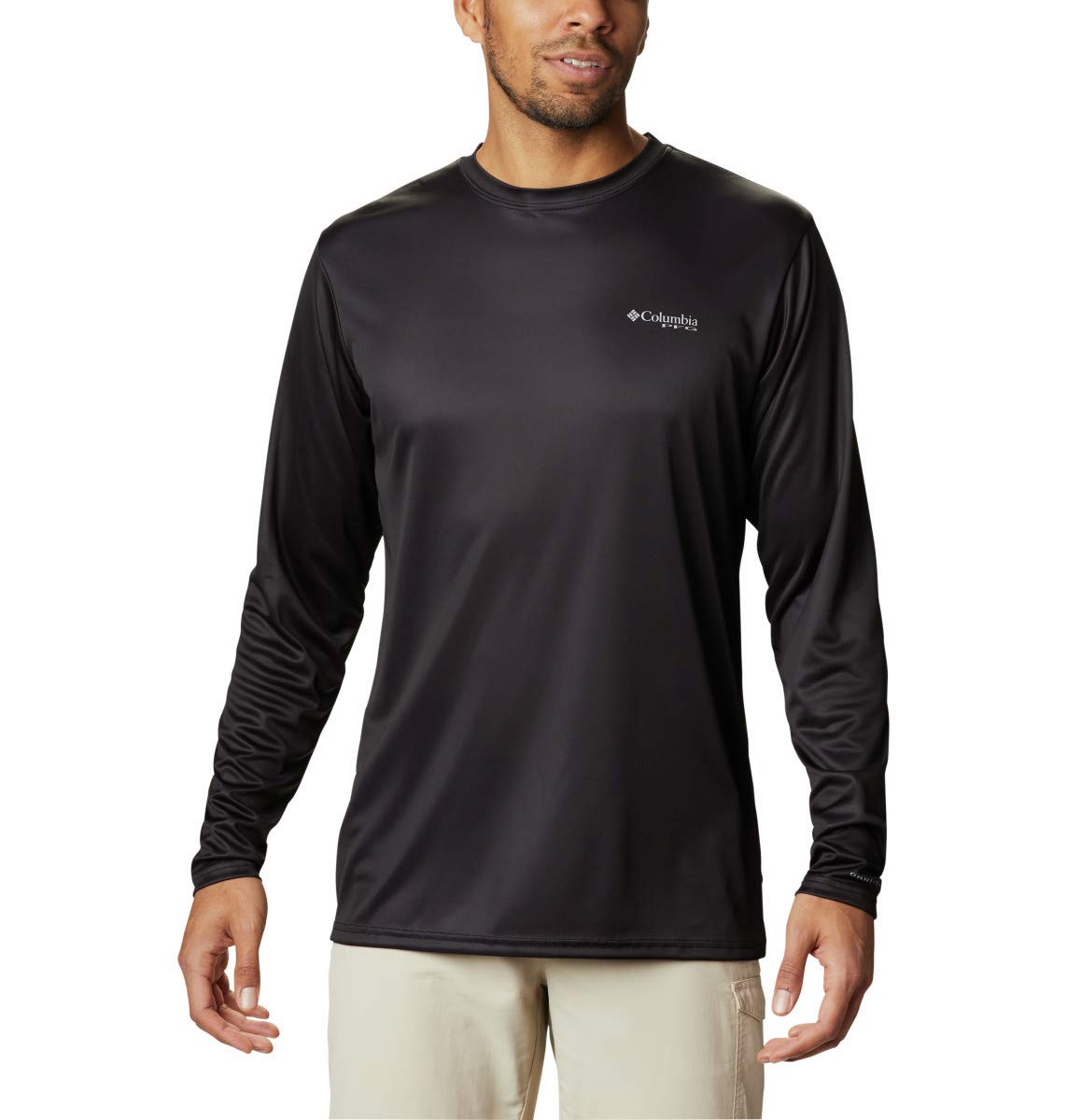 Columbia Men's Terminal Tackle PFG State Triangle Long Sleeve, Vivid Blue/Ma Flag, Small