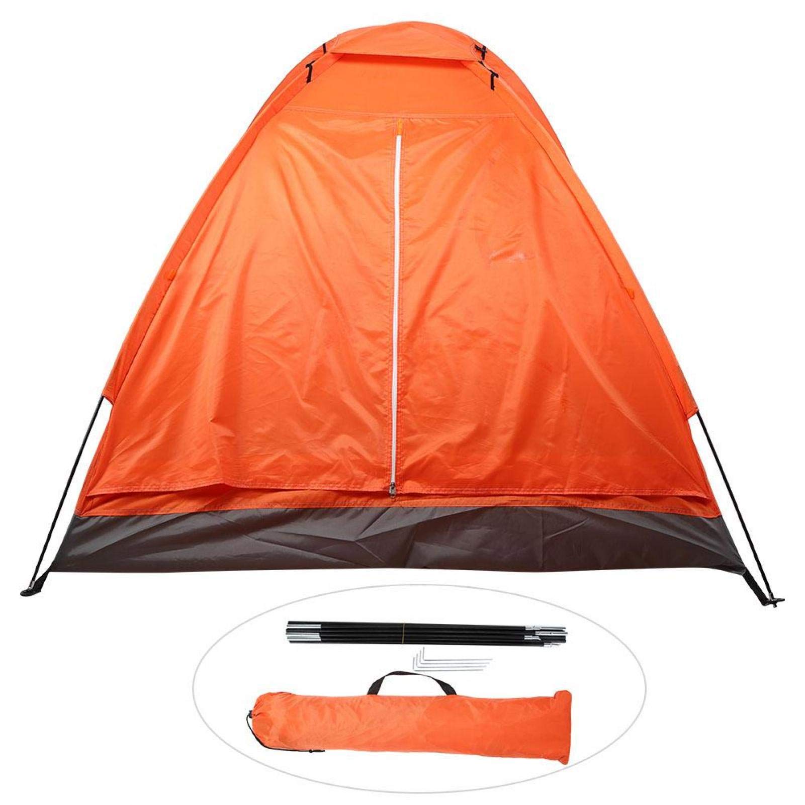 Camping Tent, Outdoor Large Space Stable Structure 2 Person Single Layer Tent, Waterproof Wear Resistant Portable Lightweight Instant Tent for Camping Climbing Fishing Beach