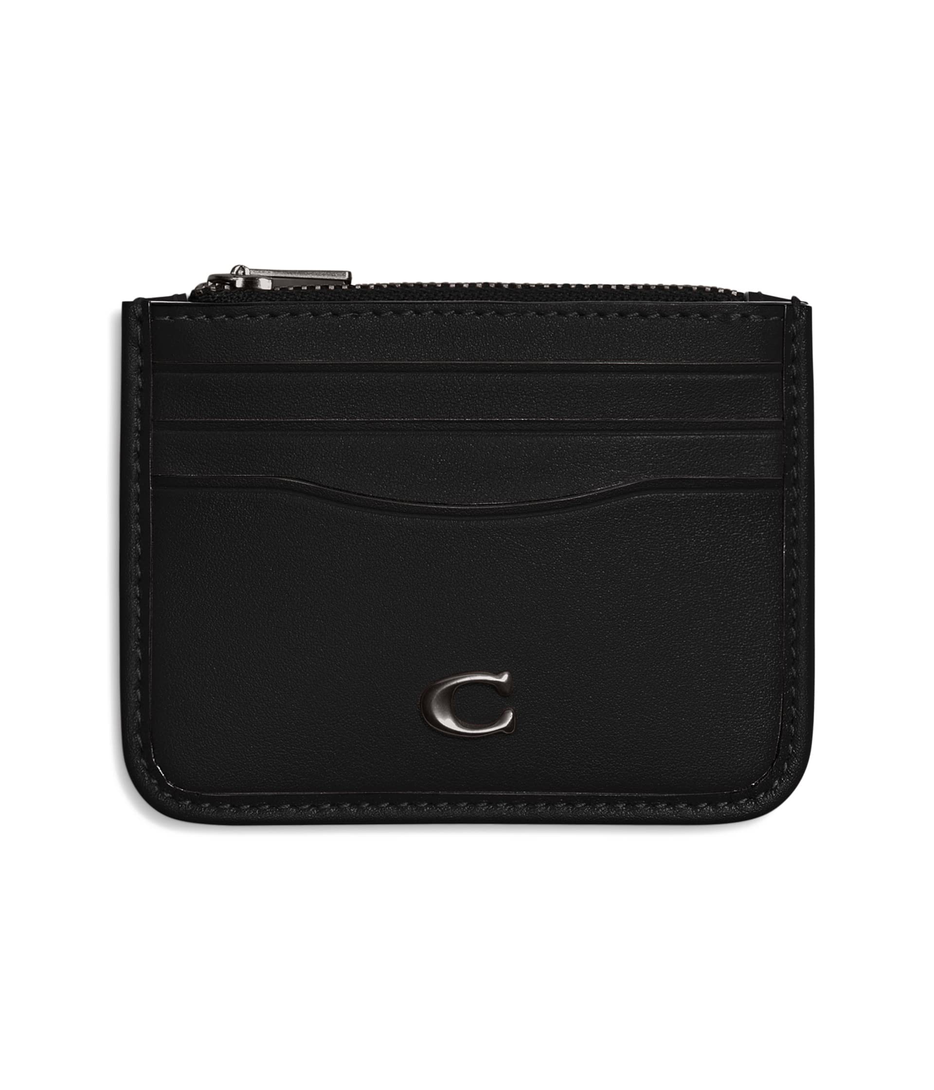 Coach Zip Card Case Black One Size