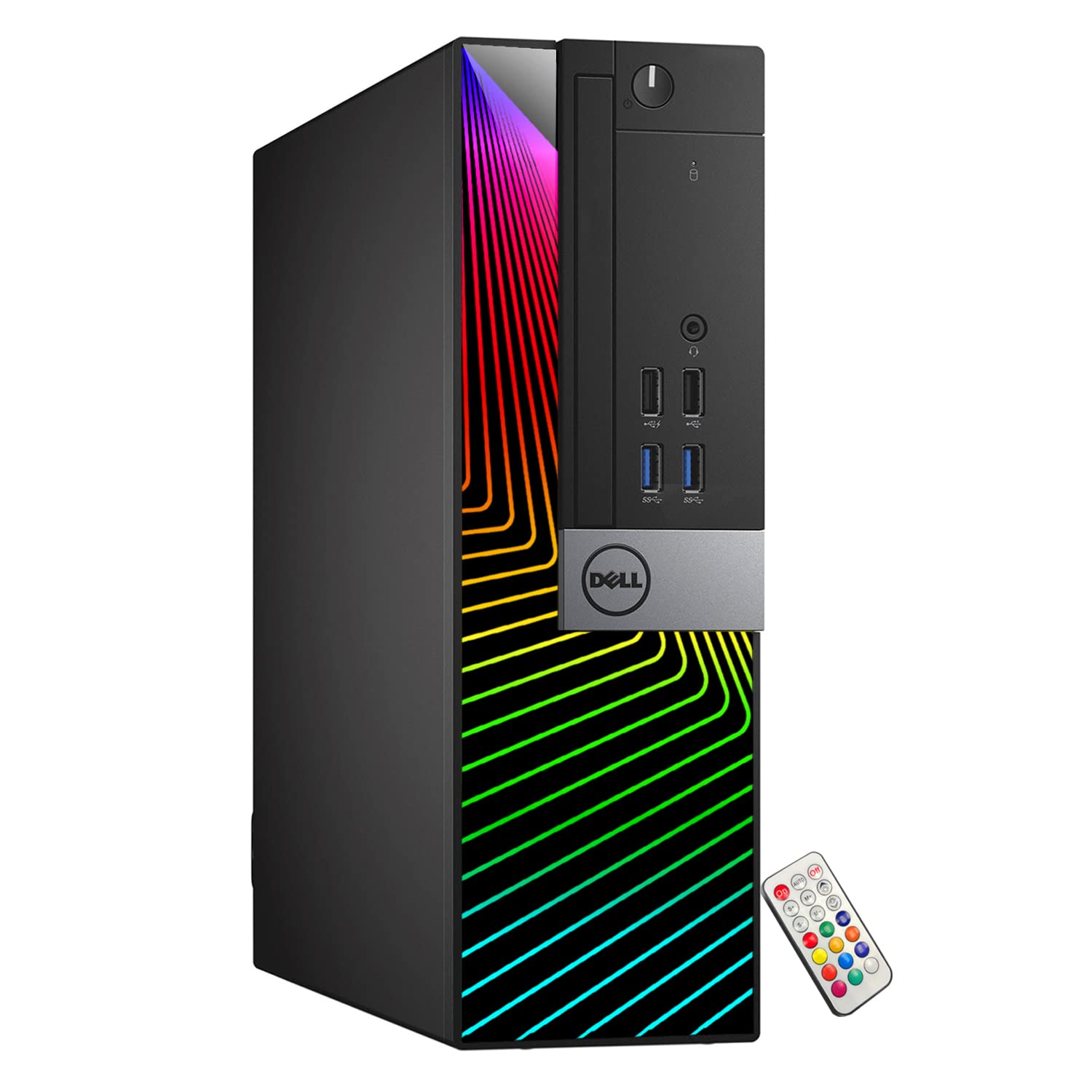 Dell RGB Gaming PC with 27 Inch Gaming Monitor OptiPlex Desktop Computer Intel i7-6700 Quad Core Processor 3.40 GHz NVIDIA GeForce GT 1030 2GB 16GB RAM 512GB SSD Win 10 Pro WiFi HDMI (Renewed)