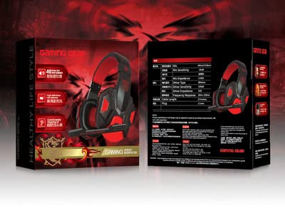 Plextone PC780 Gaming Headset with Microphone Stereo Bass Earphone for PC, Xbox One, PS4, Mac, Mobile and VR (Black and Red)