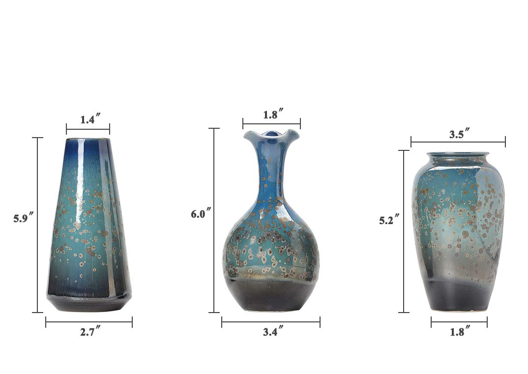 Ceramic Flower Vases Set Modern Ceramic Vases for Home Decor Ceramic Vases for Flowers for Mother's Day(3pcs)