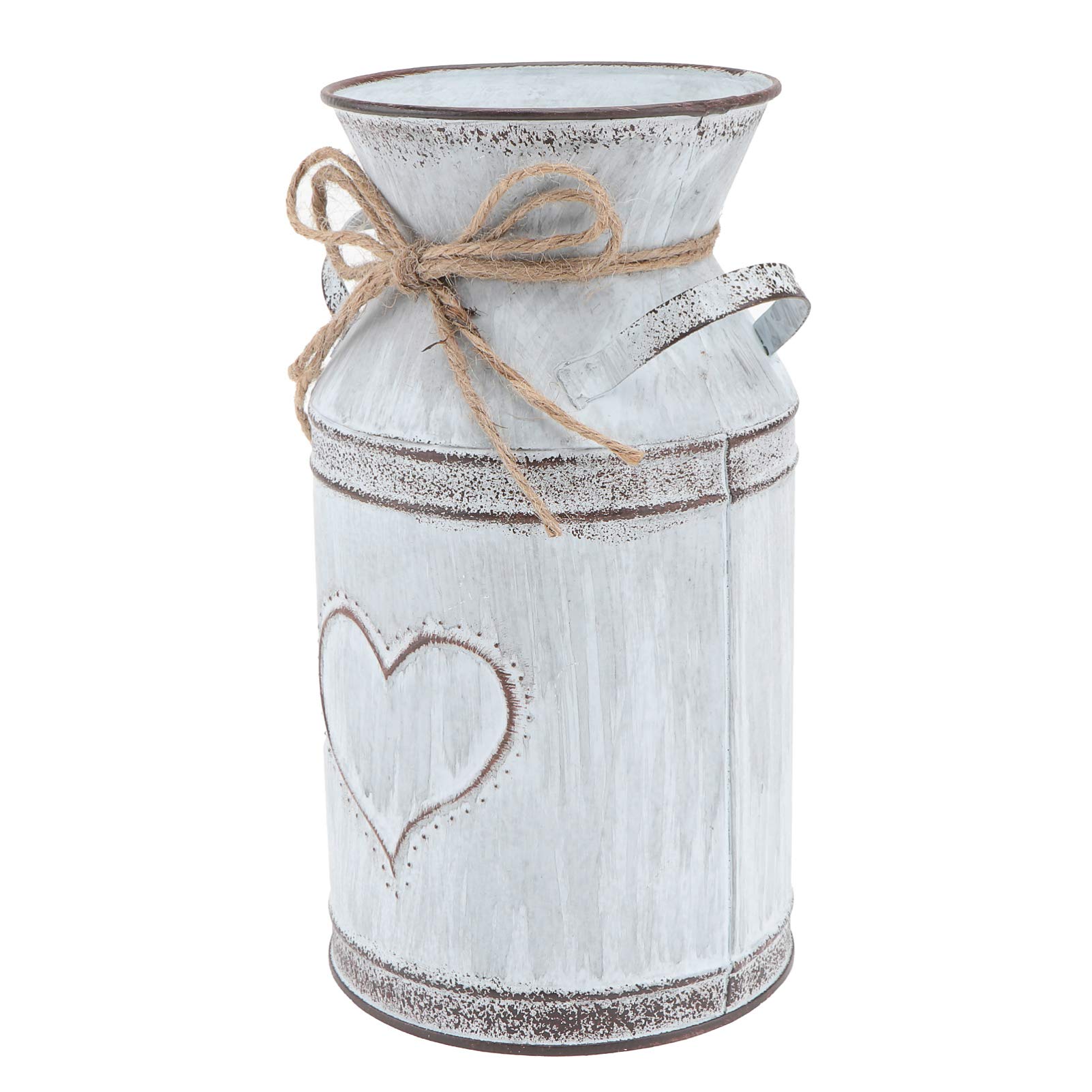 YARNOW Metal Flower Bucket Rustic Milk Jug French Buckets Decorative Milk Can Vintage Iron Flower Vase for Home Garden Decor