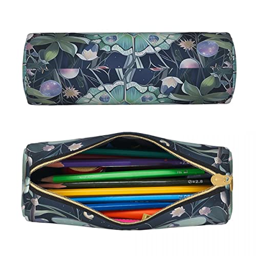 QICENIT Butterfly Pencil Case for Women Pen Pouch Cylinder Small Carrying Box for Adult With Smooth Zipper Simple Durable Lightweight for Office Organizer Storage Bag