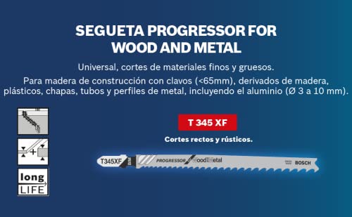 Bosch 2607010515 Jigsaw Blade T123XF/T234X/T345XF 3 Pcs