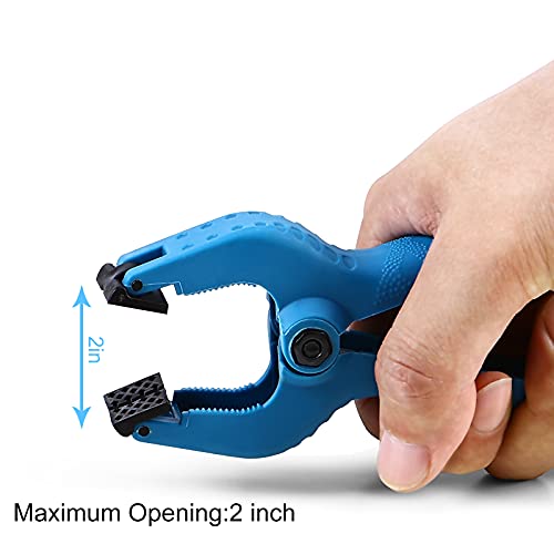 FASTORS 4.5 Inch Spring Clamps for Woodworking,12-PACK Backdrop Clips,Clamps for Pool Cover, Crafts,Photography Studio and Muslin Backdrop, Clamps Heavy Duty(BLUE)
