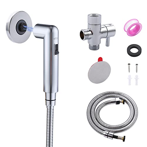 EVITA Handheld Bidet Sprayer for Toilet, Magnetic Bidet Sprayer -Adjustable Water Pressure, Bathroom Cloth Diaper Bidet Toilet Sprayer Kit with Hose-Easy to Install for Baby Wash, Feminine Wash