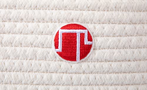 MeloMin NatureMe (50L) Cotton Rope Woven Laundry Basket (6 Colors) - 17β x15β - Home Storage Hamper Bin for Blankets, Comforters, Towels, and Toys (Pink)