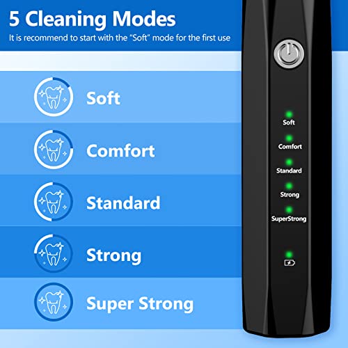 Ni-SHEN Dog Plaque Remover for Teeth,Pet Ultrasonic Tooth Cleaner Toothbrush,Teeth Cleaning Kit -Tartar Remover for Teeth Stains for Dogs and Cats (Black)