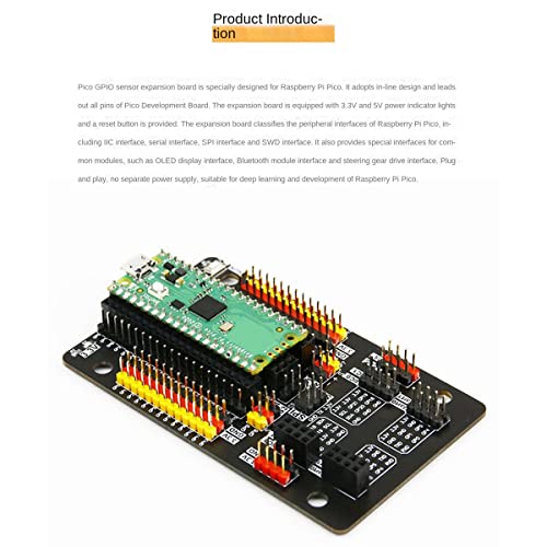 Erhai for PICO GPIO Sensor Expansion Board Direct Plug-in Connection Sensor Expansion Board Single-Chip Sensor Expansion Board