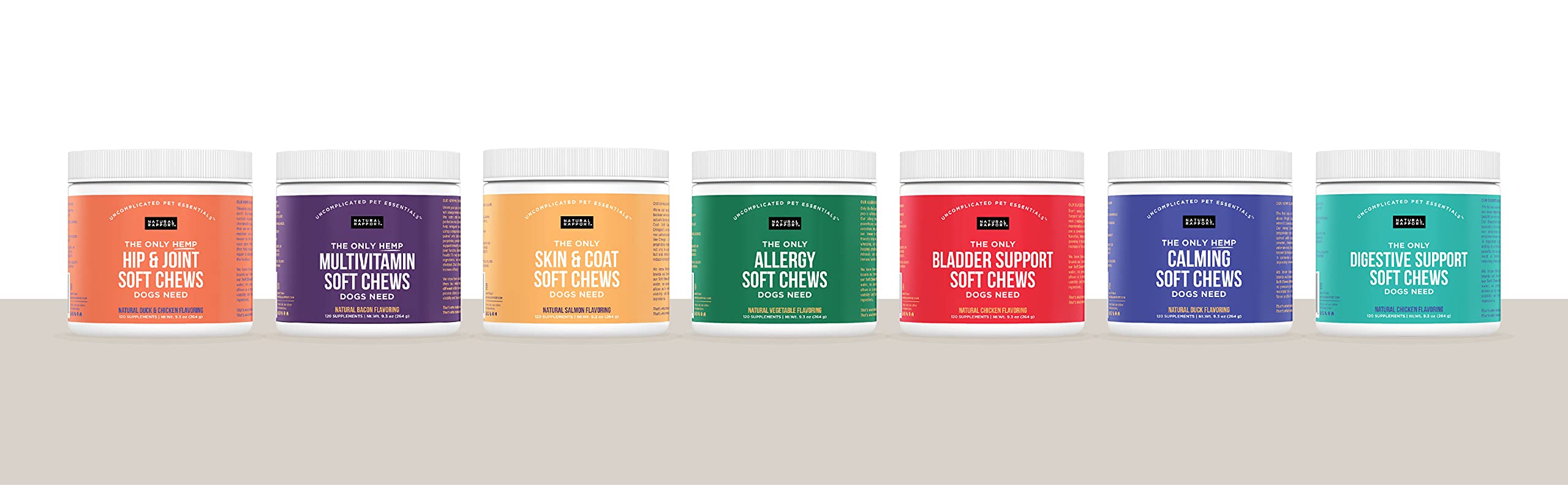 Natural Rapport Dog Calming Treats - The Only Calming Soft Chews That Dogs Need - 120ct Chews That Contain Chamomile to Alleviate Stress