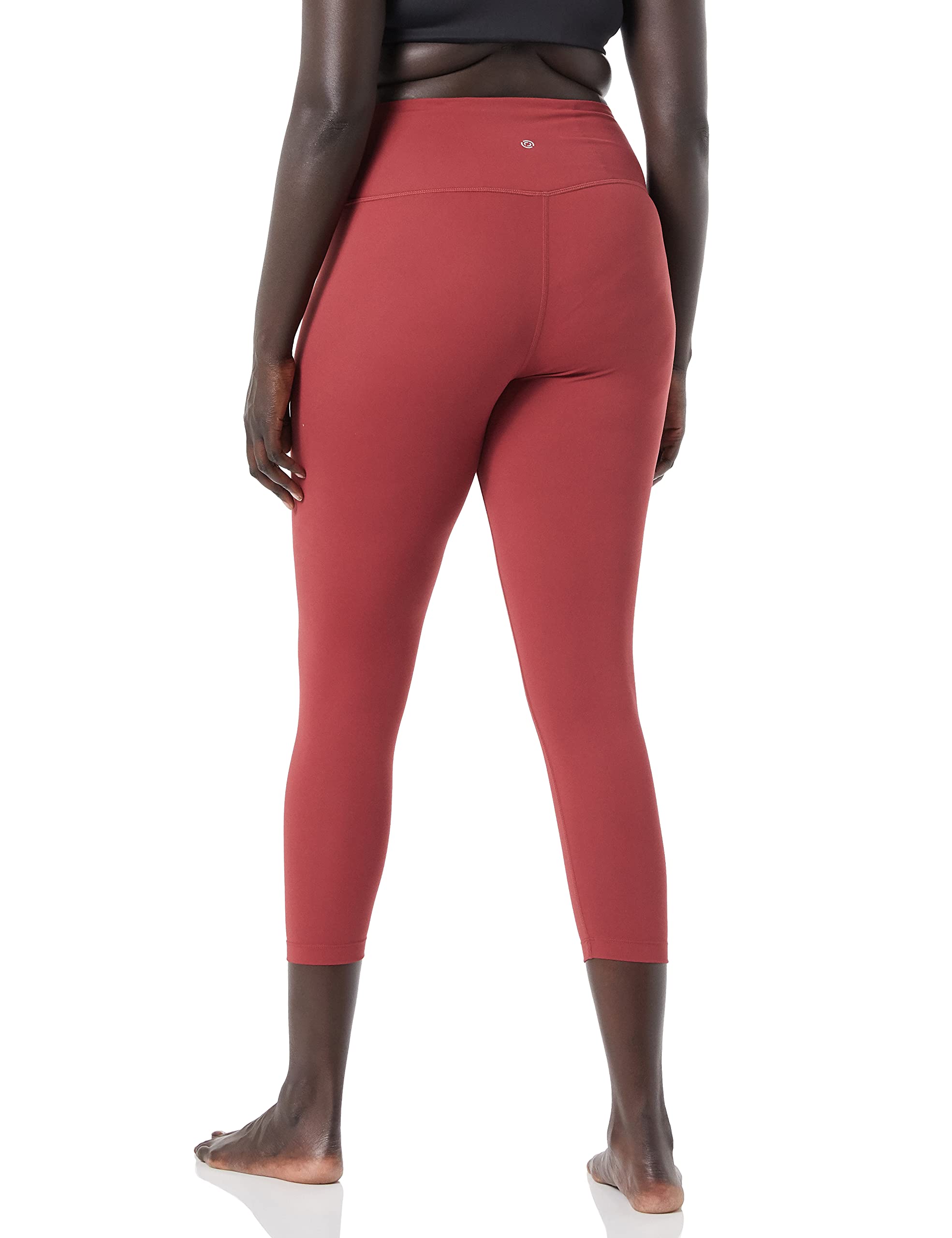 Core 10 Women's Spectrum High-Waist 7/8 Crop Yoga Legging, Black, Leopard/Jacquard, X-Large