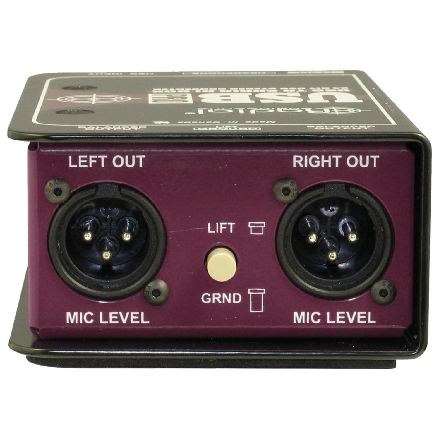 Radial USB-Pro 2 Channel Active Stereo USB Laptop DI Instrument Direct Box with Senor 20' XLR Microphone Cable (Pair) and Zorro Cloth