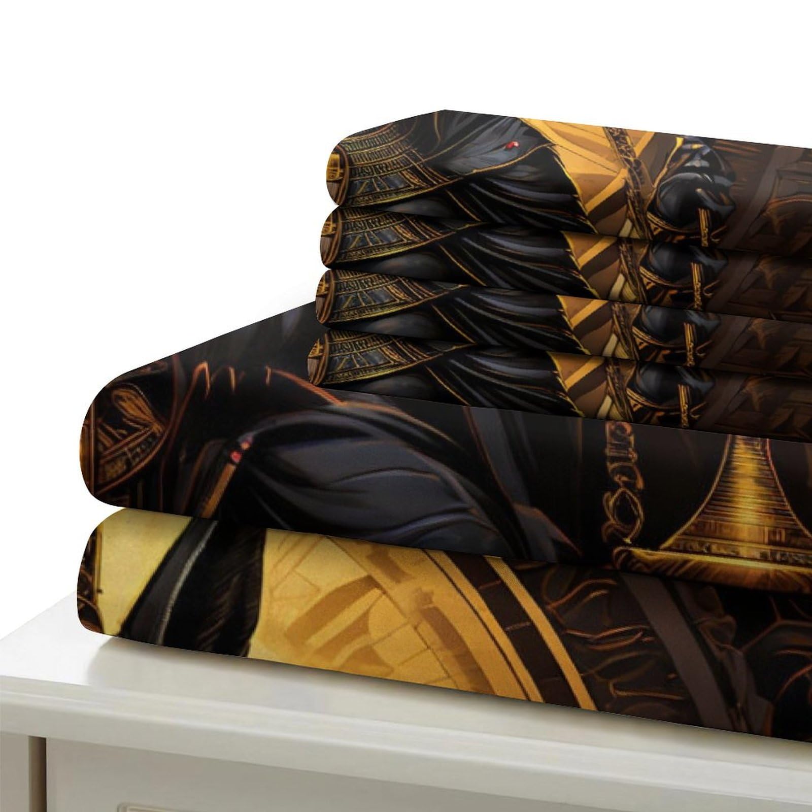 EVMILA Anubis Comforter Covers Duvet Cover 3D Printed Bedding Set Quilt Cover Microfiber for Childrens and Adults 3 Pieces with Pillowcases with Zipper Closure Queen(228x228cm), Style-10