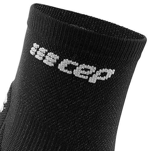 CEP Men's Ultralight Short Crew Sock Black/Light Grey Size 4