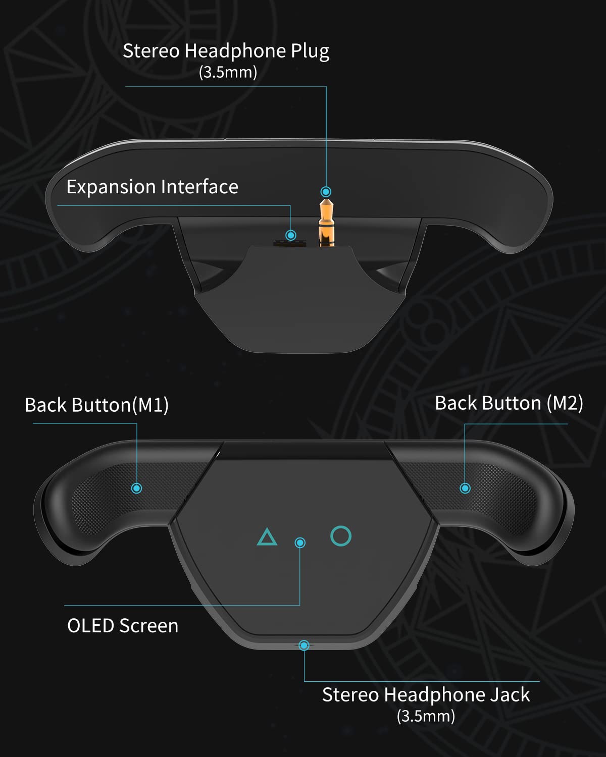 Controller Paddles, AOLION Back Button Attachment with 2 Replaceable Buttons and Front OLED Screen Strike Pack PS4, PS4 Controller Accessories