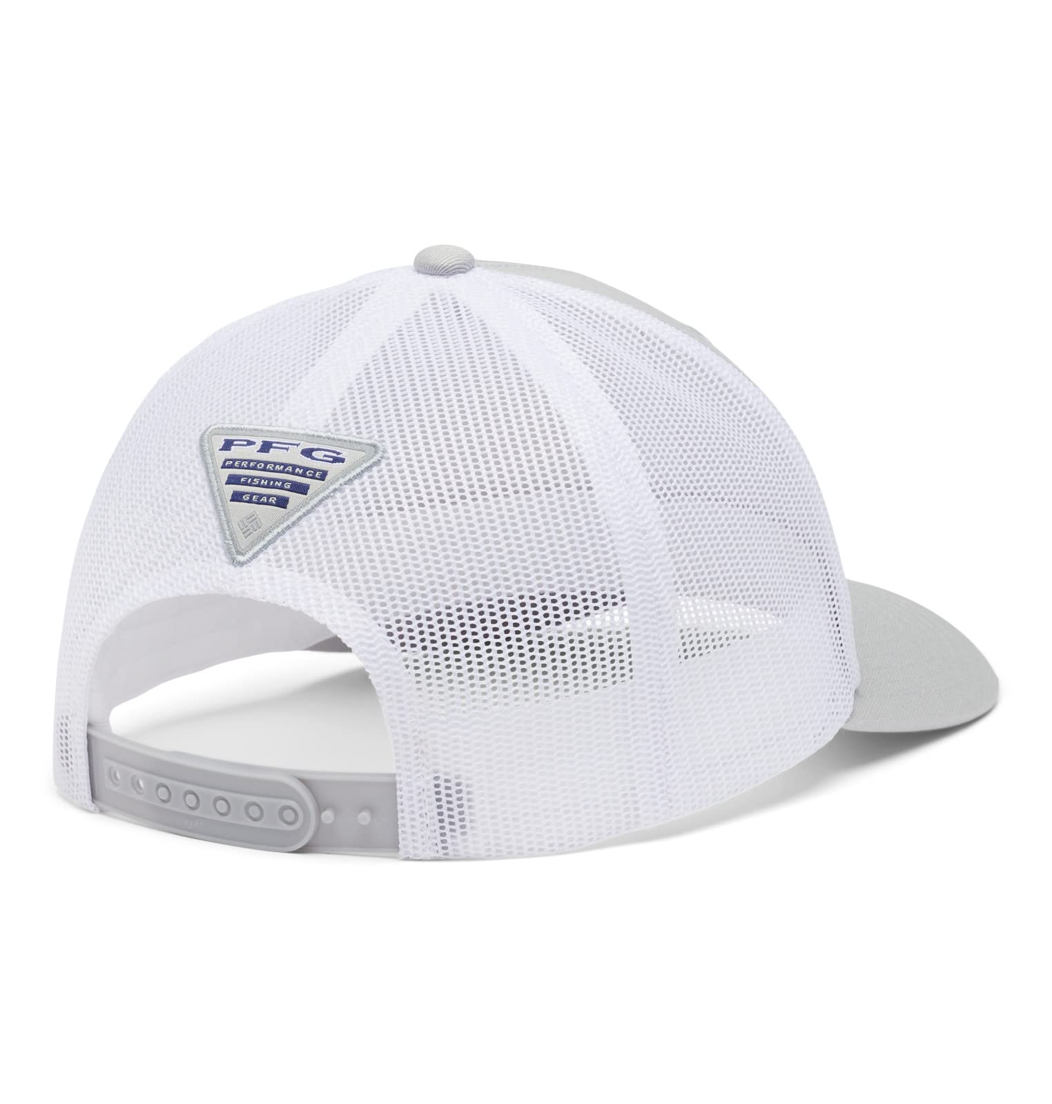 Columbia Unisex PFG Fish Flag Mesh Snap Back - Low, Cool Grey/White, One Size
