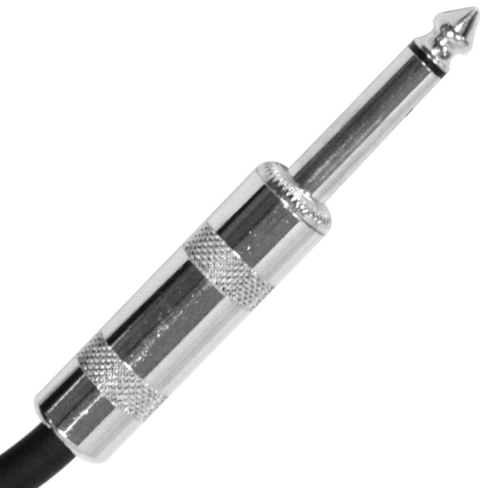 Seismic Audio - SASTSX-10White-1B1W - 2 Pack of 10 Foot 1/4 Inch TS Patch Cables 1 White and 1 Black - 10' Professional Audio Unbalanced 1/4" Patch Cords
