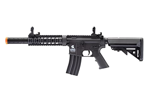 Lancer Tactical Gen 2 Airsoft Rifle SD M4 GEN 2 Polymer- Electric Full/Semi-Auto Airsoft AEG Rifle with 0.20g BBS, Charger and Battery (Black High FPS)